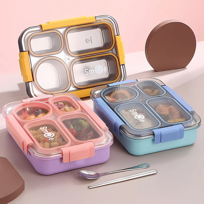 4 Compartment Secure Seal Lunch Box – Jorsor